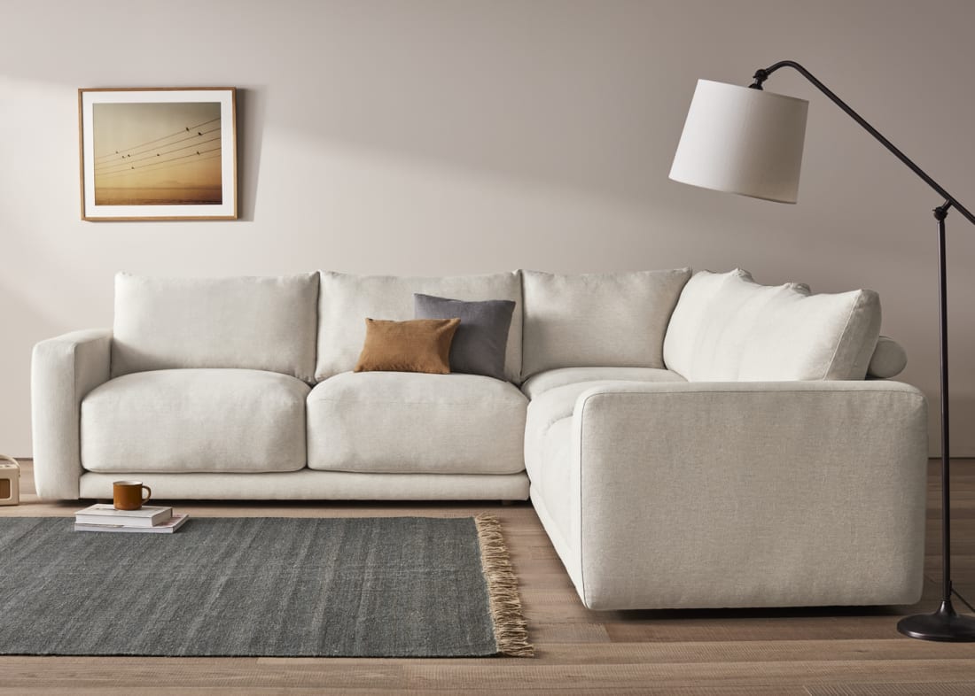 Little Softie Corner Sofa | Small Footprint Modern Corner Sofa | Loaf