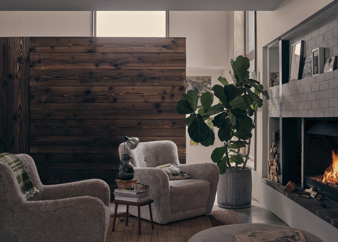 Shearer Chillback Accent Chair | Sheepskin Upholstered Accent Chair | Loaf