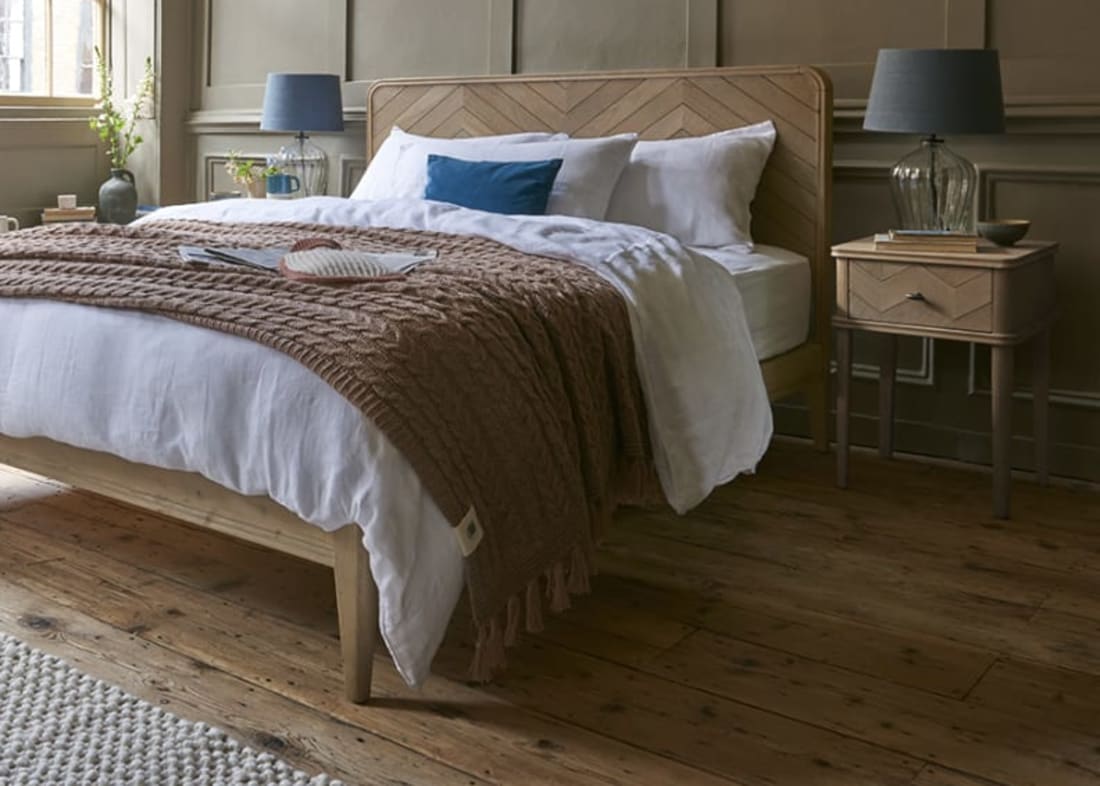 Little Flapper Side Table in Whitewashed Oak | Parquet Side Table | Loaf