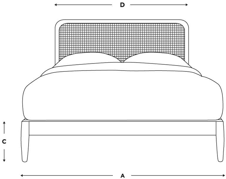 Ribbon Bed | Rattan Contemporary Bed | Loaf | Loaf