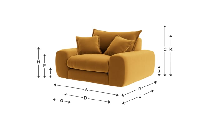 Wodge Love Seat | Modern Extra Deep Modular Love Seat | Loaf
