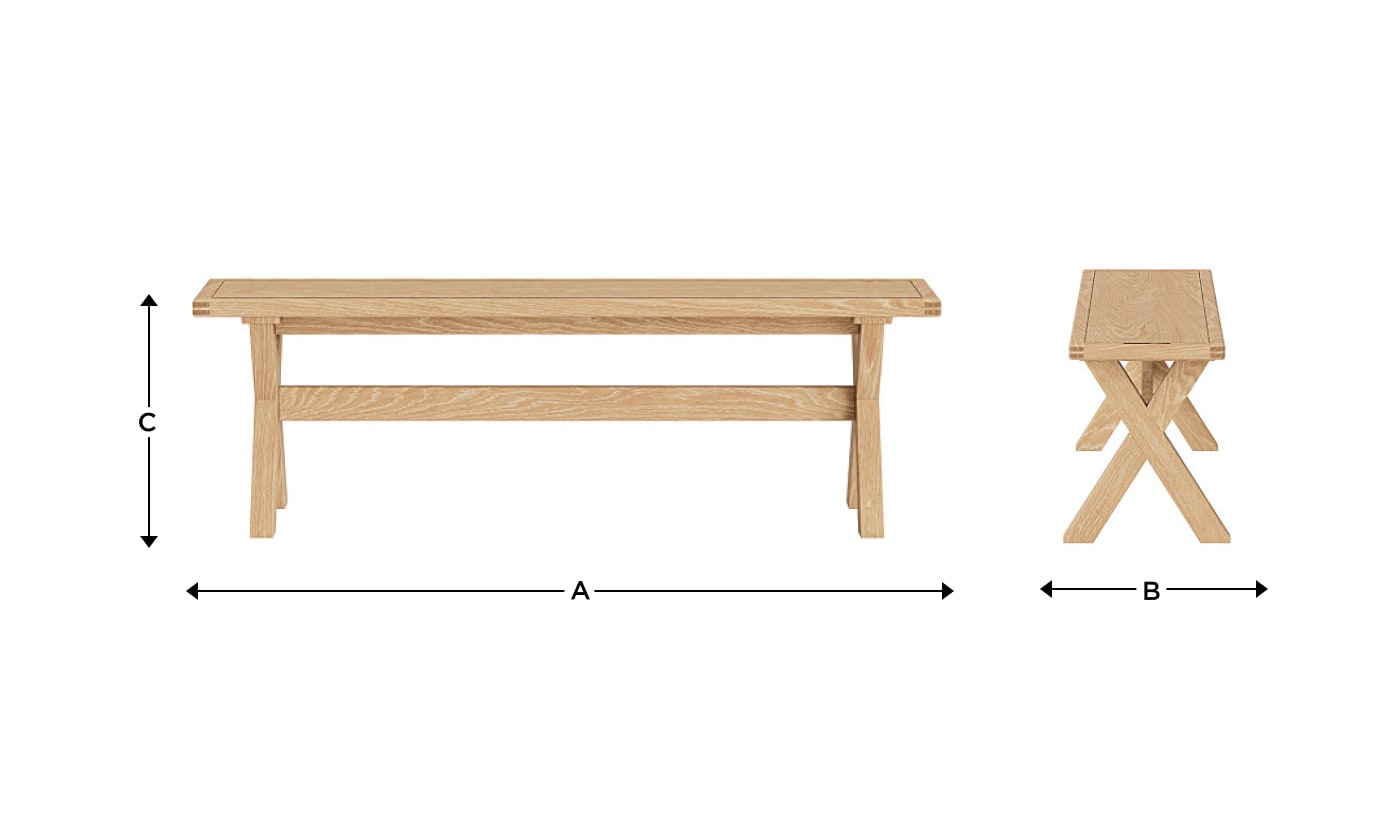 Scooch Bench in Whitewashed Oak | Oak Dining Seating | Loaf