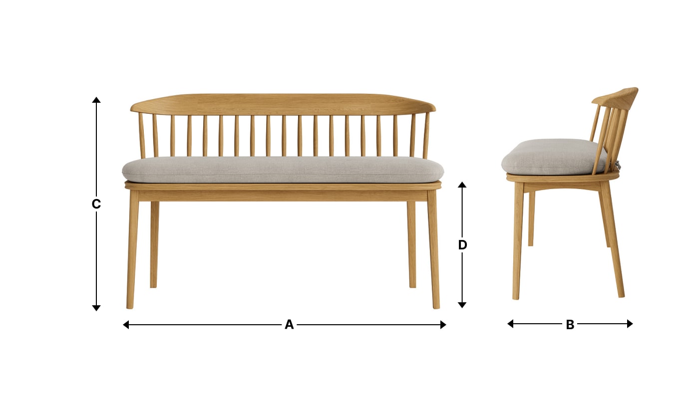 Drummer Bench | Upholstered Kitchen Bench | Loaf