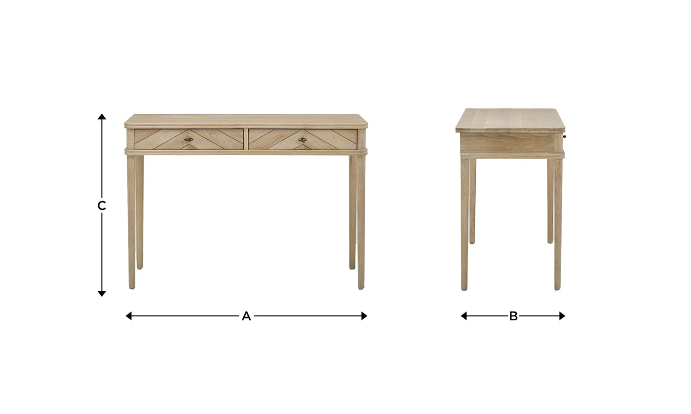 Fab Flapper Desk | Parquet Wood Dressing Table | Loaf