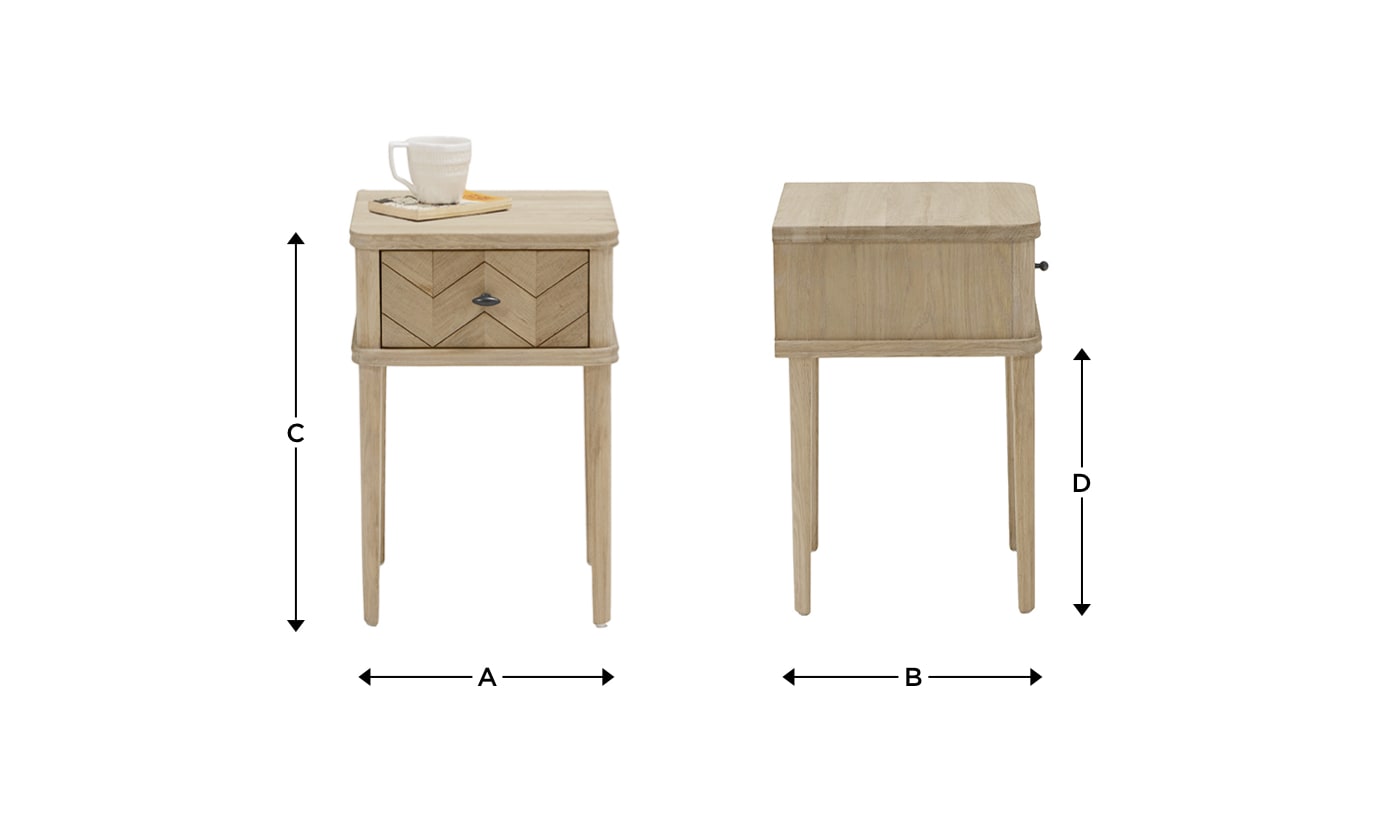 Little Flapper Bedside Table | Parquet Side Table | Loaf