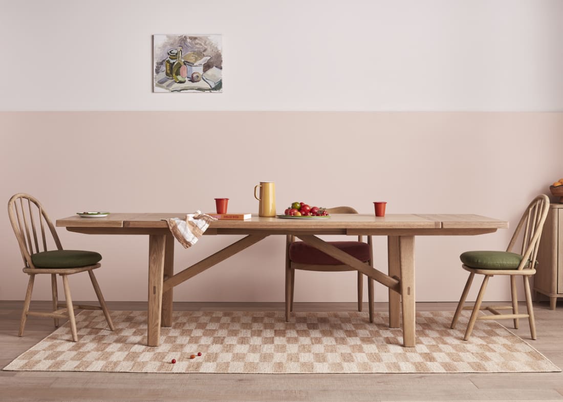 Barney Extending Kitchen Table | Extendable Oak Dining Table | Loaf