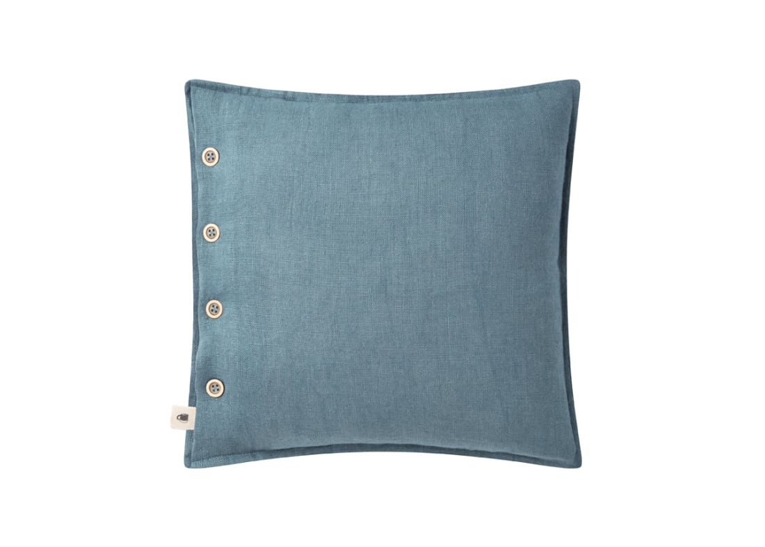 Easy Buttons Linen Cushion | Feather Filled Scatter Cushions | Loaf