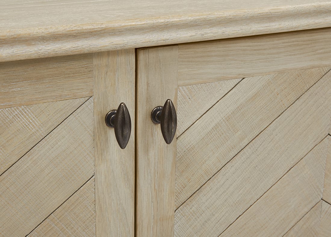 Grand Fandangle Sideboard in Whitewashed Oak | Parquet Wood Sideboard ...