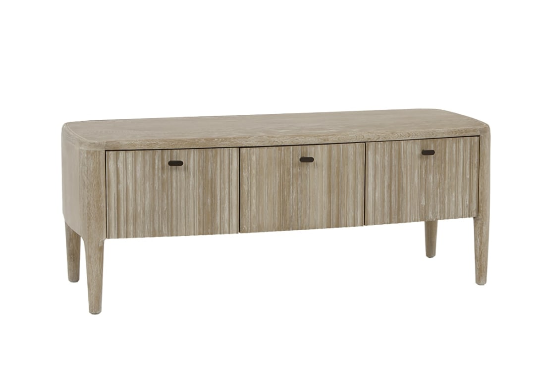 Heyday Media Unit in Whitewashed Oak | Wooden TV Stand | Loaf