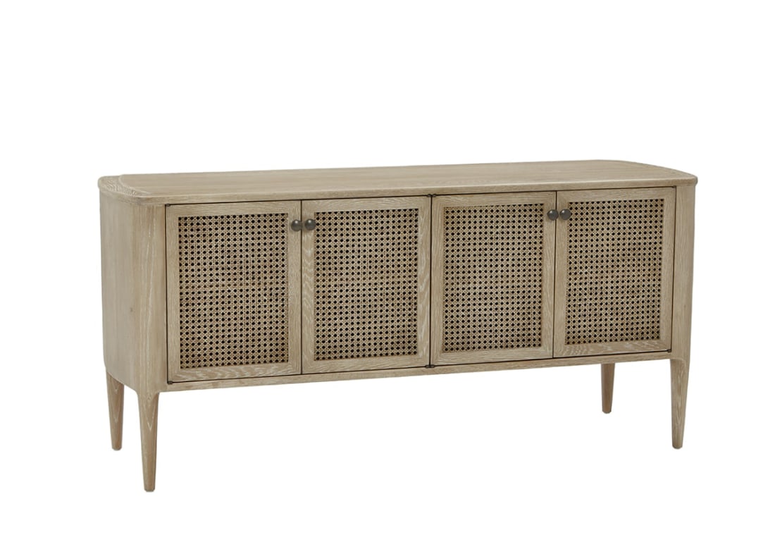 Honour Sideboard in Whitewashed Oak | Wooden Rattan Sideboard | Loaf