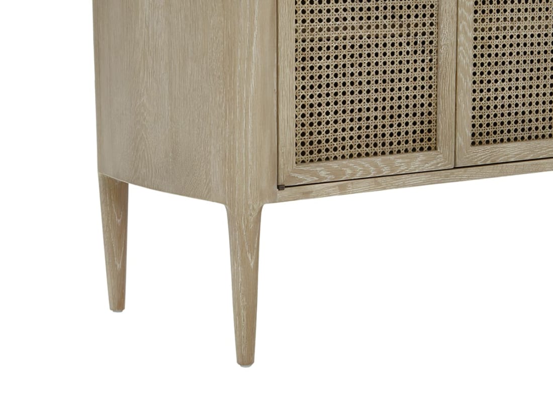 Honour Sideboard in Whitewashed Oak | Wooden Rattan Sideboard | Loaf