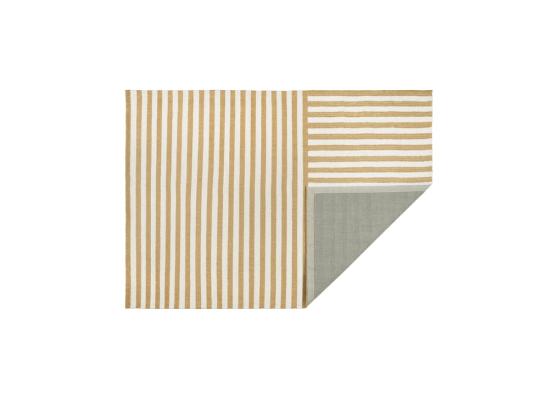 Double Stripey Wool Rug | Striped Wool Floor Rug | Loaf