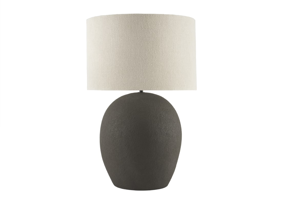 Slatey Table Lamp | Ceramic Clay Table Light with Shade | Loaf